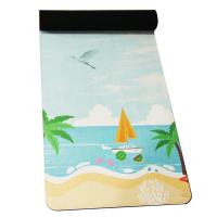 China Rubber Yoga Mat 200cm Length Non Slip Fitness Exercise Mat For Hot Yoga Pilates for sale