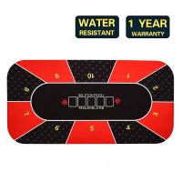 China CPM-002 Viable Safe Sick Rubber Poker Table Mat Game Top Cards Playing Poker Mat for sale