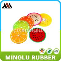 China CM-004 Fruit Design Rubber Cup Mats Coffee Mug Bar Coasters Drink Coasters for sale