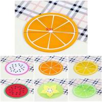 China CM-009 Fruit Slice Silicone HEATER Coaster,Colorful Non-Slip Table Cover Pad Cup for sale