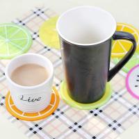 China CM-009 Fruit Slice Silicone HEATER Coaster,Colorful Non-Slip Table Cover Pad Cup for sale