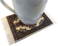 China CM-007 Rubber Back Coasters Table Cover Oriental Fabric Mat Drink Mats Coaster for sale