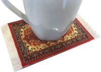 China CM-007 Rubber Back Coasters Table Cover Oriental Fabric Mat Drink Mats Coaster for sale