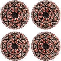 China CM-008 Natural Rubber Round Coasters Cloth Mat Drink Mats Coasterrug Suitable for sale
