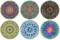 China CM-008 Natural Rubber Round Coasters Cloth Mat Drink Mats Coasterrug Suitable for sale