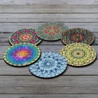 China CM-008 Natural Rubber Round Coasters Cloth Mat Drink Mats Coasterrug Suitable for sale
