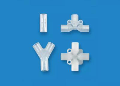 China PP PTFE Four Way Tube Connector Plastic Female Connection for sale