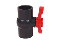 China UPVC Compact Square Butterfly Ball Valve Parts With Handle 4 Inch for sale