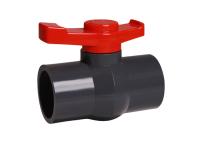 China UPVC Compact Square Butterfly Ball Valve Parts With Handle 4 Inch for sale
