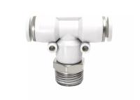 China PB T Shaped Pneumatic Quick Coupling Male Thread Positive Tee Air Connector for sale