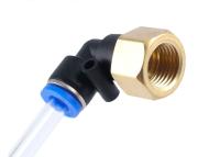 China PLF Series Push Connect Air Fittings 90 Degree Pneumatic Tube Male Elbow 1/4