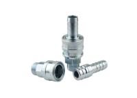 China Galvanized Steel Pneumatic Quick Couplings No Valve Core Straight Through for sale