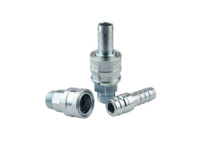 China Galvanized Steel Pneumatic Quick Couplings No Valve Core Straight Through for sale