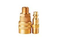 China LAM Pneumatic Brass Quick Coupling High Flow Single Shut Off for sale