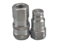China BSPP 316 Stainless Steel Flat Face Hydraulic Coupler for sale