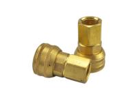 China 1/4'' Nominal Male End Connections Industrial Interchange Pin Lock Couplings Brass Pneumatic Quick Coupling for sale