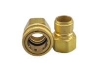 China Yellow 1 Inch Female Straight Through Coupler for sale