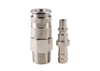 China ARO210 Pneumatic Quick Couplings – 1250 L/Min, 35 Bar, Zinc-Plated Steel Shut-Off Connectors for sale