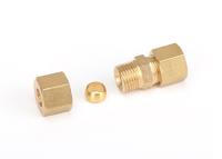 China Compression Tube Pipe Fitting Brass Straight Coupling OD Connector for sale