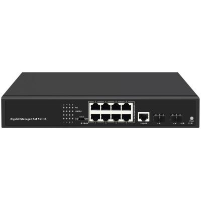 China Managed PoE Industrial Ethernet Switch 8 Ports 8K Multipurpose for sale