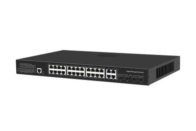 China 32 Ports Gigabit Industrial Ethernet Switch 300W Stable Black Color for sale