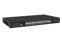 China 32 Ports Gigabit Industrial Ethernet Switch 300W Stable Black Color for sale