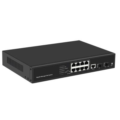 China DC 12V 2A Industrial Ethernet Switch 20Gbps 10 Port For Enteprises for sale