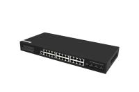 China RTL8382M 52Gbps Industrial Lan Switch , 28 Port 220V Ethernet Rail Switch for sale