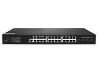 China RTL8382M 52Gbps Industrial Lan Switch , 28 Port 220V Ethernet Rail Switch for sale