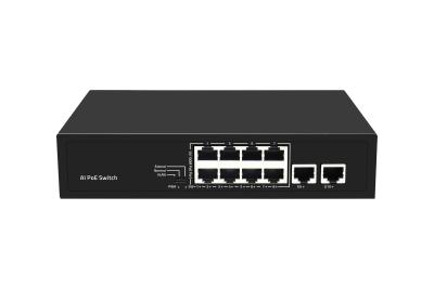 China RoHS Network Industrial Ethernet Switch 10 Port 1000M Uplink AI For Financial for sale
