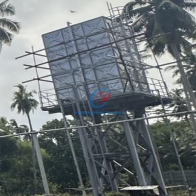 China Pre Assembled Galvanized Steel Water Tank Quick Installation Steel Structure Water Tower for sale