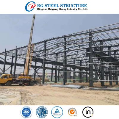 China Steel Structure Warehouses With Mezzanine Metal Buildings Customizable Storage Hangar Prefab Industrial Shed Office for sale