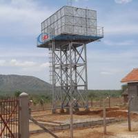 China GRP Elevated Water Tank with Steel Tower Metal Stand For Water Tank for sale