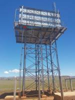 China Customized Size And Height Hot Dip Galvanized Steel Structure Frame Elevated Water Tank Stand Tower 10m for sale