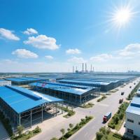 China Hot Dip Galvanized Steel Warehouse with Overhead Crane System for sale