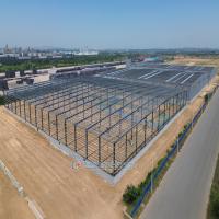 China Custom Steel Structure Warehouse with Sliding Doors - 50+ Year Lifespan for sale