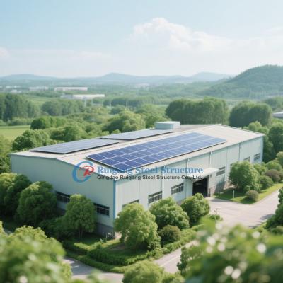China Factory Direct Prefabricated Steel Frame Industrial Workshop With Crane And Light Steel for sale