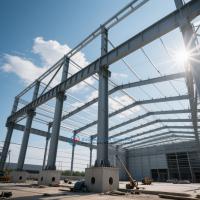 China Steel Structure Hangar Warehouse Easy-to-Assemble Commercial Workshop Office Godown for sale