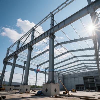 China Steel Structure Hangar Warehouse Easy-to-Assemble Commercial Workshop Office Godown for sale