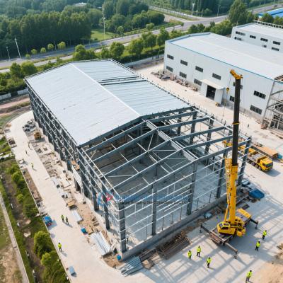 China Factory Direct Prefabricated PEB Steel Structure Warehouse For Storage With High Quality Sandwich Panel for sale