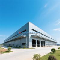 China PEB Steel Structure Prefab Building with Wind Load Up to 300 km/h Hot-dip Galvanization and Bolted or Welded Connection for sale