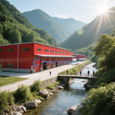 China Industrial Long Span Galvanized Fabrication Construction Peb Steel Structure for sale