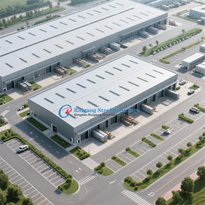 China Prefabricated Warehouse Composite Column Steel Concrete Stud Frame Peb Steel Structure for sale
