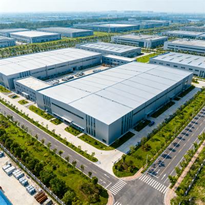 China PEB Steel Structure Building with Wind Load Up to 300 km/h Hot-dip Galvanization and Bolted or Welded Connection for sale