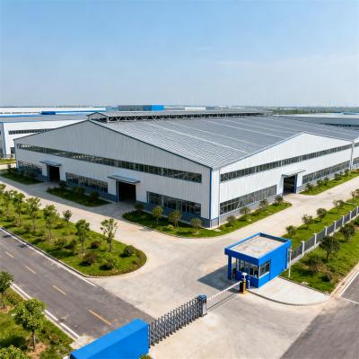 China Wind Load Resistant Hot-Dip Galvanized PEB Steel Structure with Bolted or Welded Connection for sale