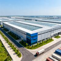 China Wind Load Resistant Hot-Dip Galvanized PEB Steel Structure with Bolted or Welded Connection for sale