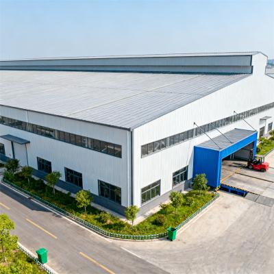 China Wind Load Resistant Prefabricated Steel Structure with Hot-dip Galvanization and Bolted or Welded Connection for sale