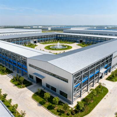 China Wind Load Resistant PEB Steel Structure with Hot-Dip Galvanized Surface and Bolted or Welded Connection for sale