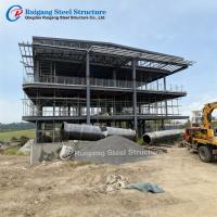 China Prefabricated Steel Building with Wind Load Up to 300 km/h Hot-dip Galvanization and Q355/Q235 Steel Grade for sale