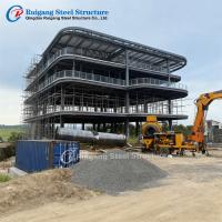 China Multi-Storey Steel Building with Prefabricated Steel Structure for Wind Load Up to 300 km/h and Hot-dip Galvanization Using Q355/Q235 Steel Grade for sale